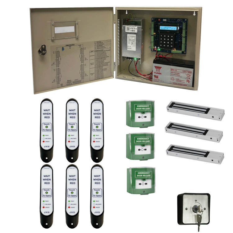 Complete Interlock Kit for 3 Doors Access Control & Automatic Door ...