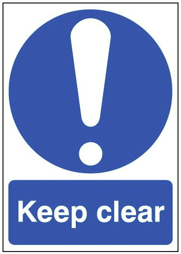 Automatic Door Sign - Keep Clear Access Control & Automatic Door Equipment