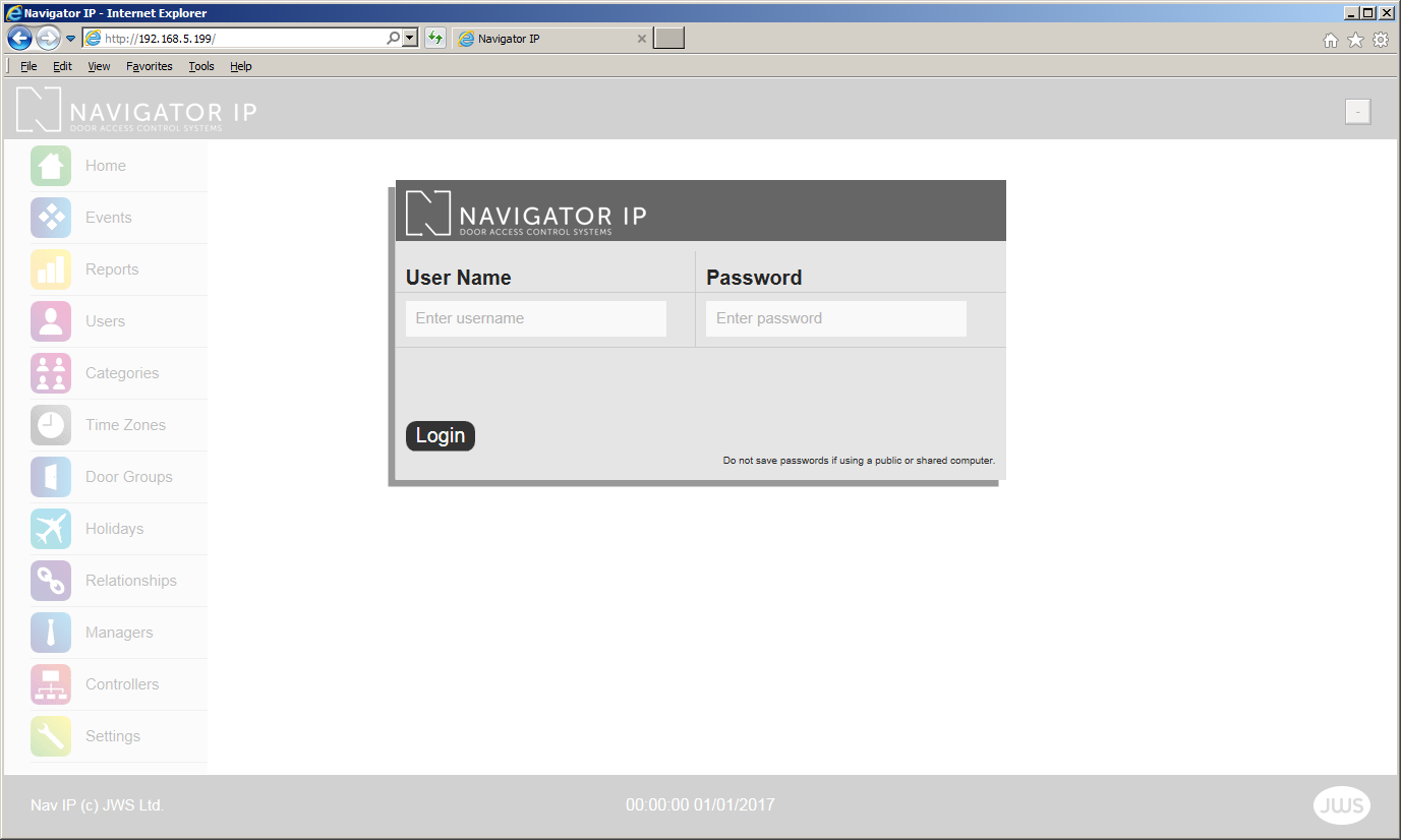 Navigator IP Software - Gallery Access Control & Automatic Door Equipment
